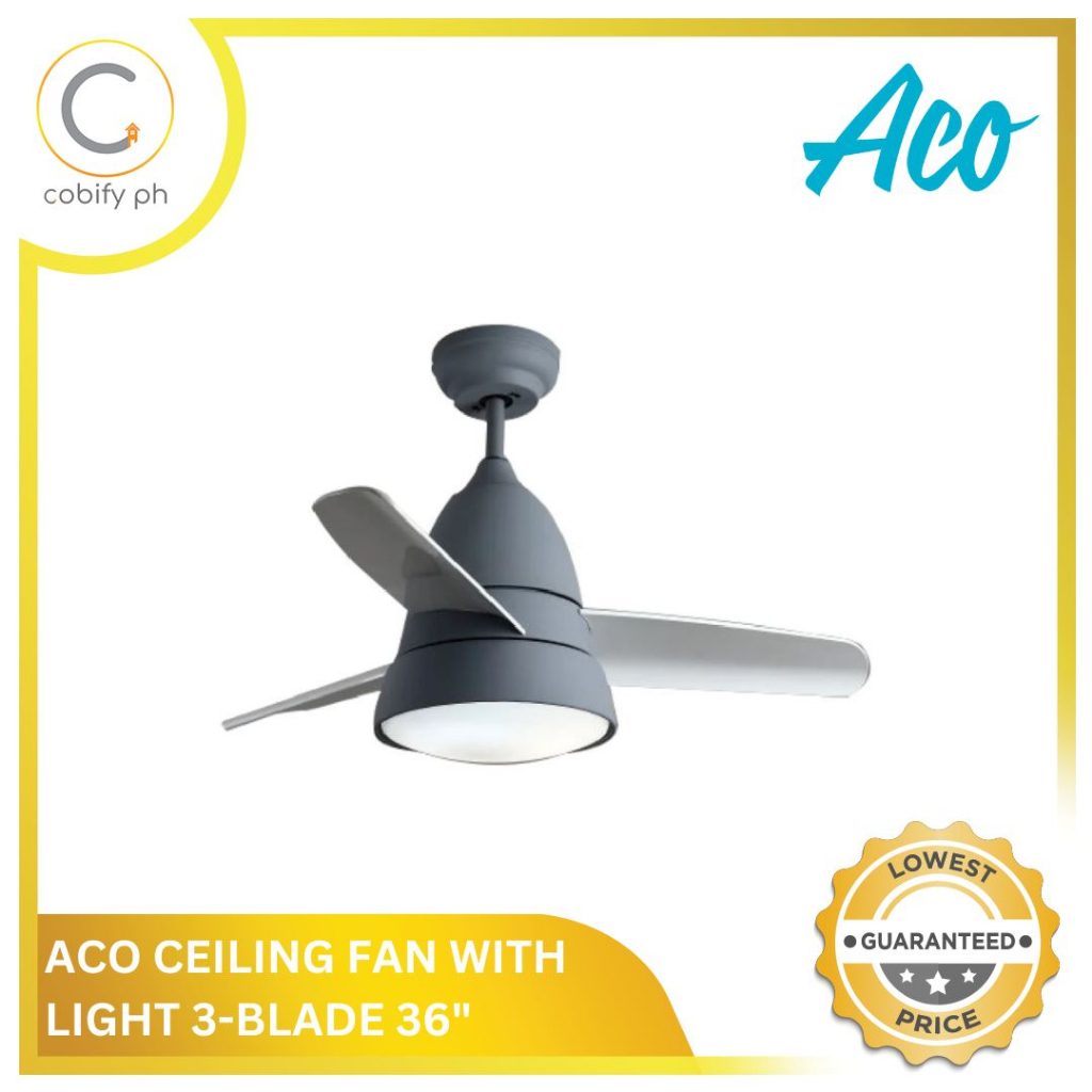 ACO Anore Ceiling Fan with Light 36 inches 3 Blades ABS Blade with ...