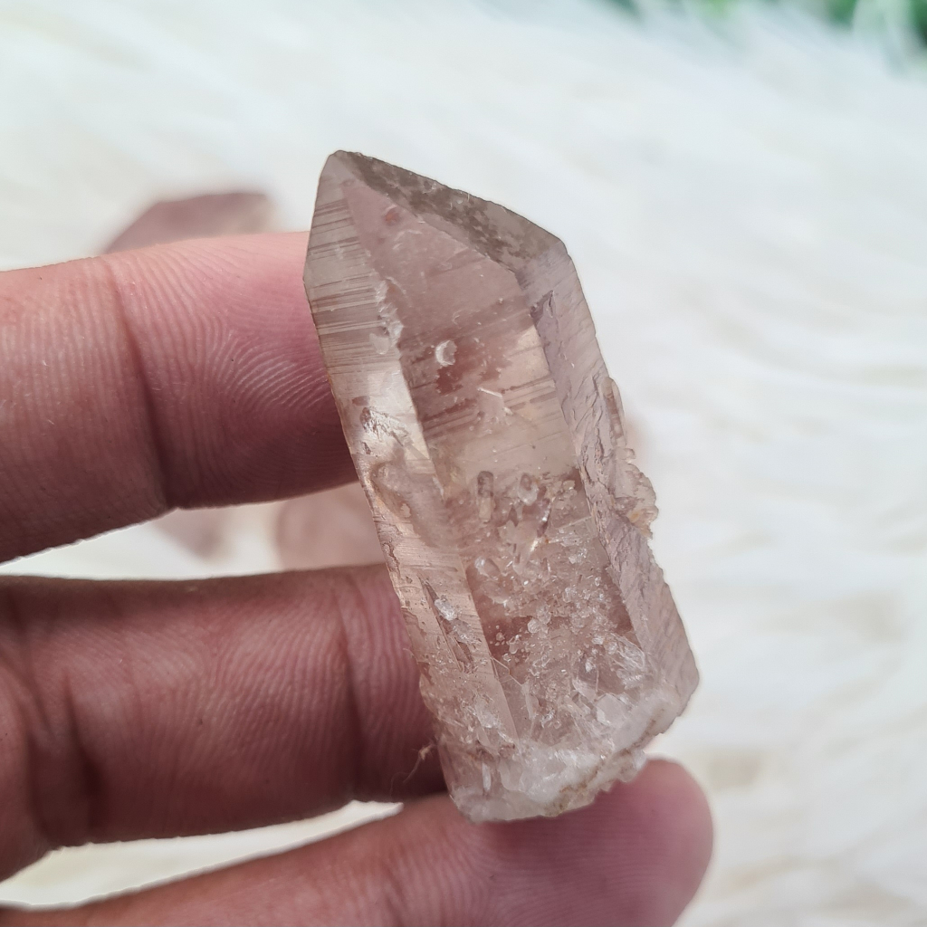 Lithium Quartz Crystal Natural Point - small - rare Lithium Quartz ...