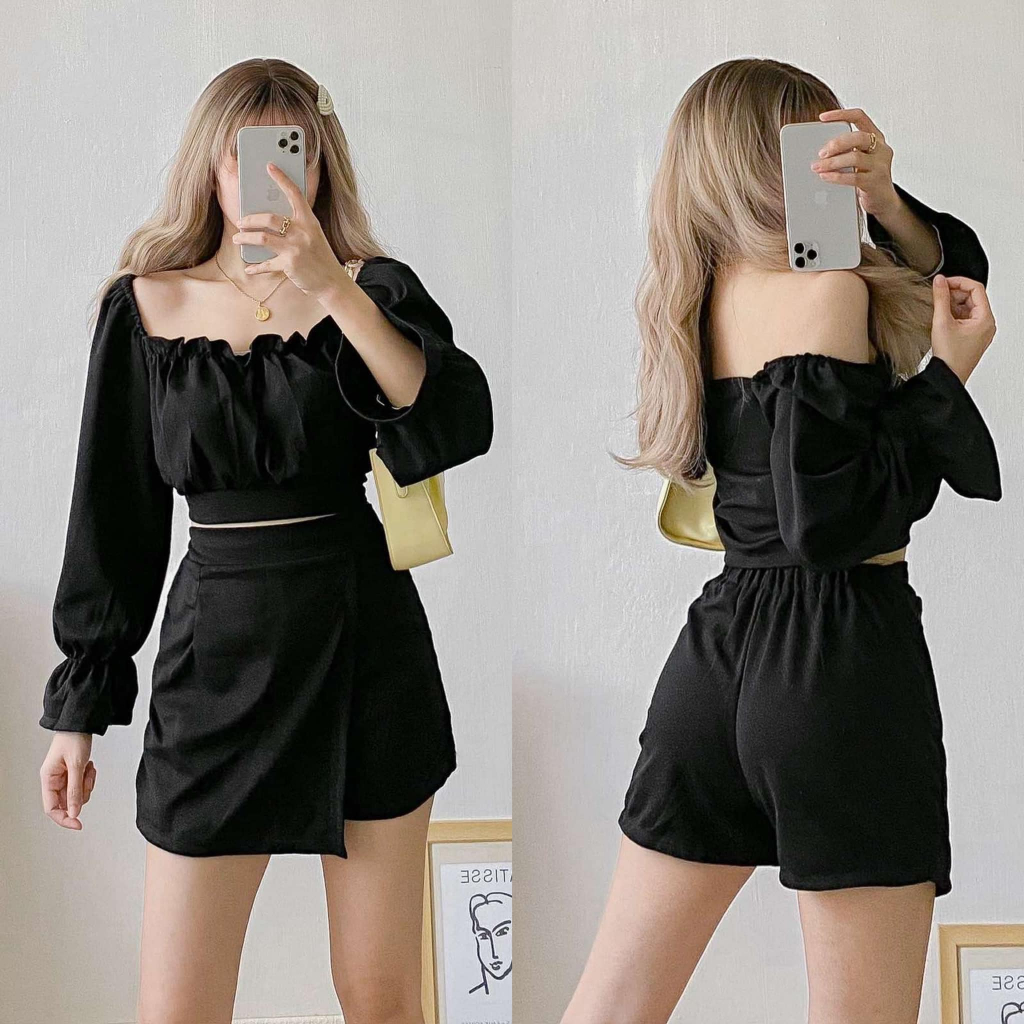 Cassandra Classy/Elegant Puff Terno Skort (Casual Outfit/Coords ...