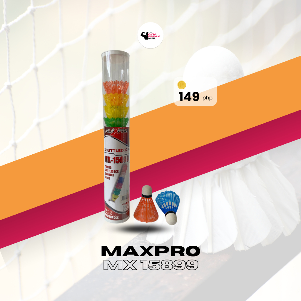 Maxpro Plastic Shuttlecock MX-15899 (1 Tube of 12) | Shopee Philippines