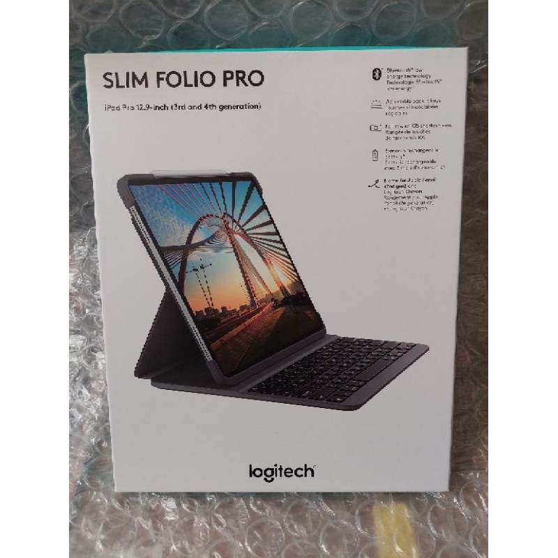 Logitech SLIM FOLIO PRO Keyboard Case for iPad Pro 12.9-inch (3rd & 4th ...