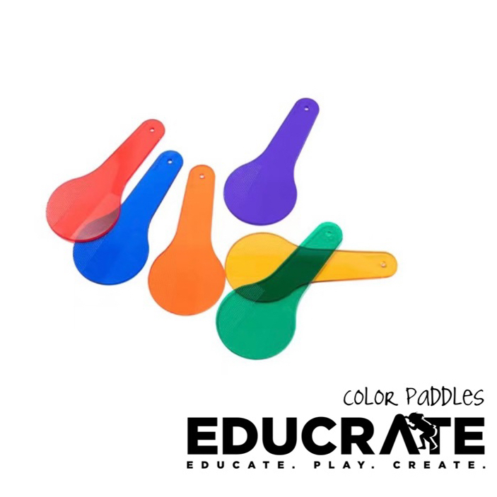 educratePH 6 pcs colour paddle primary colors kids science arts color ...