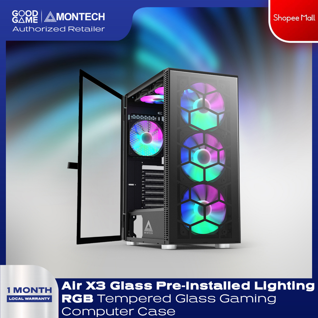 Montech X3 Glass RGB CPU Case PC Gaming Case | Shopee Philippines