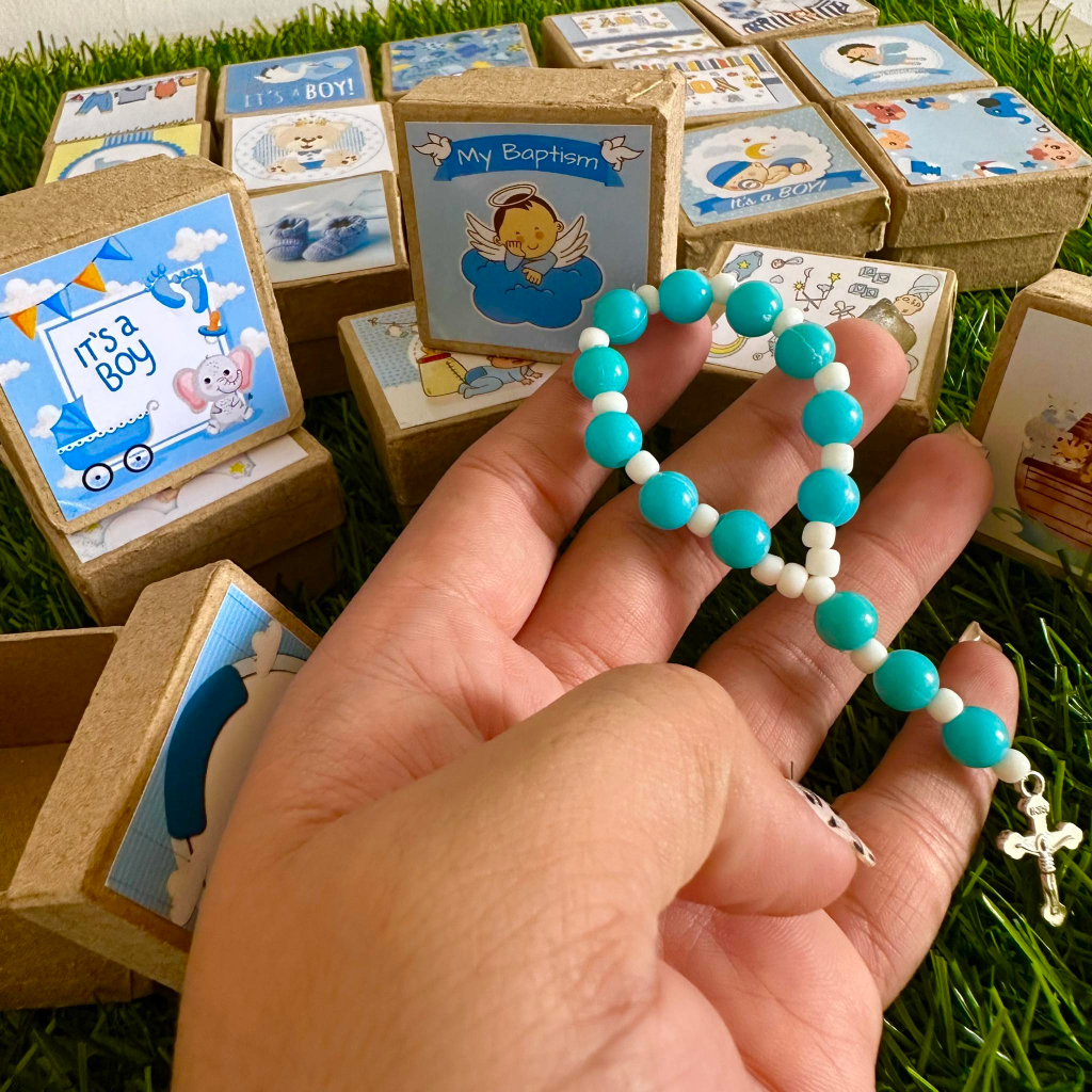 Rosary with box and BAPTISMAL label | Shopee Philippines