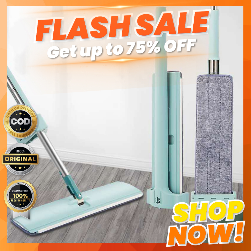 Original Flat Mop With Bucket Free Hand Washing Lazy Mop Squeeze Mop ...