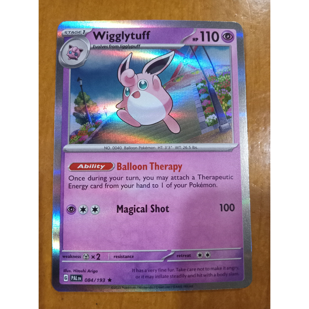 Wigglytuff Holo Rare 084/193 Pokemon TCG Standard English Paldea Evolved SV02 Psychic | Shopee ...