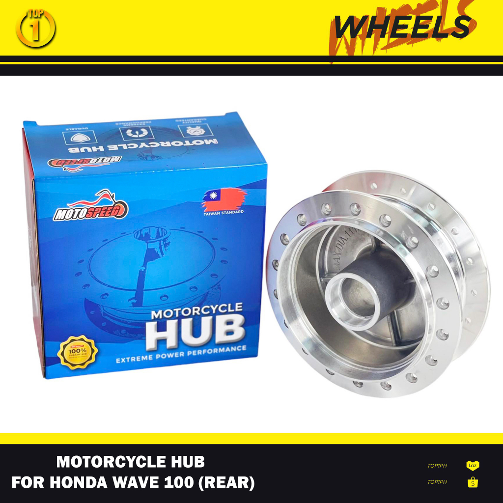Top1 PH Motorcycle Hub For Wave 100 With Busting With Steel Collar Rear ...