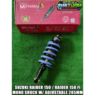 MUTARRU ADJUSTABLE MONO SHOCK 285MM BLACK SERIES FOR RAIDER 150 CARB ...