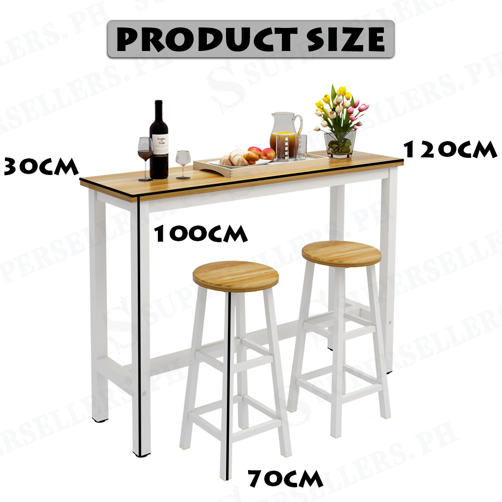 Bar Table And Chair Combination Mini Bar Table + 2 Chairs Set | Shopee ...