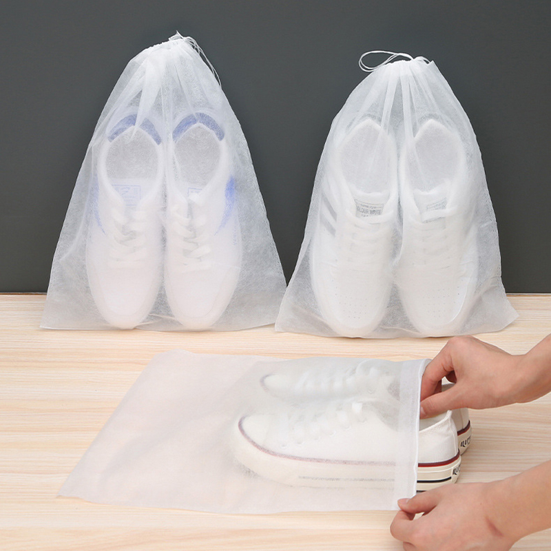 Non woven drawstring shoe bag Dust bag shoes Slipper bag Travel shoe ...