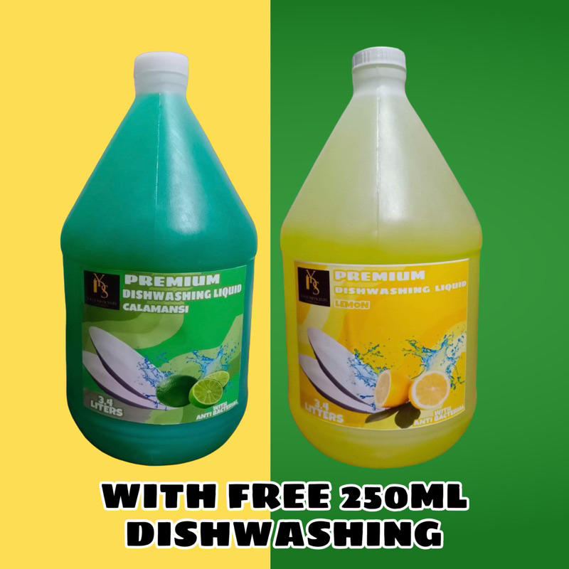 Dishwashing Liquid 3.4L/1Gallon Antibacterial with (250ml diswashing ...