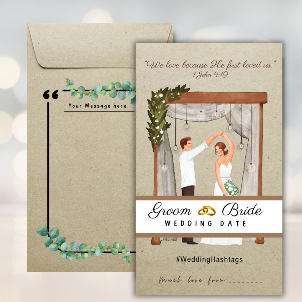 Dancing Couple Design - Personalized Cash Envelopes for Weddings with ...