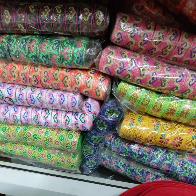 3/4" lei ethnic ribbon graduation embroidered brocade | Shopee Philippines