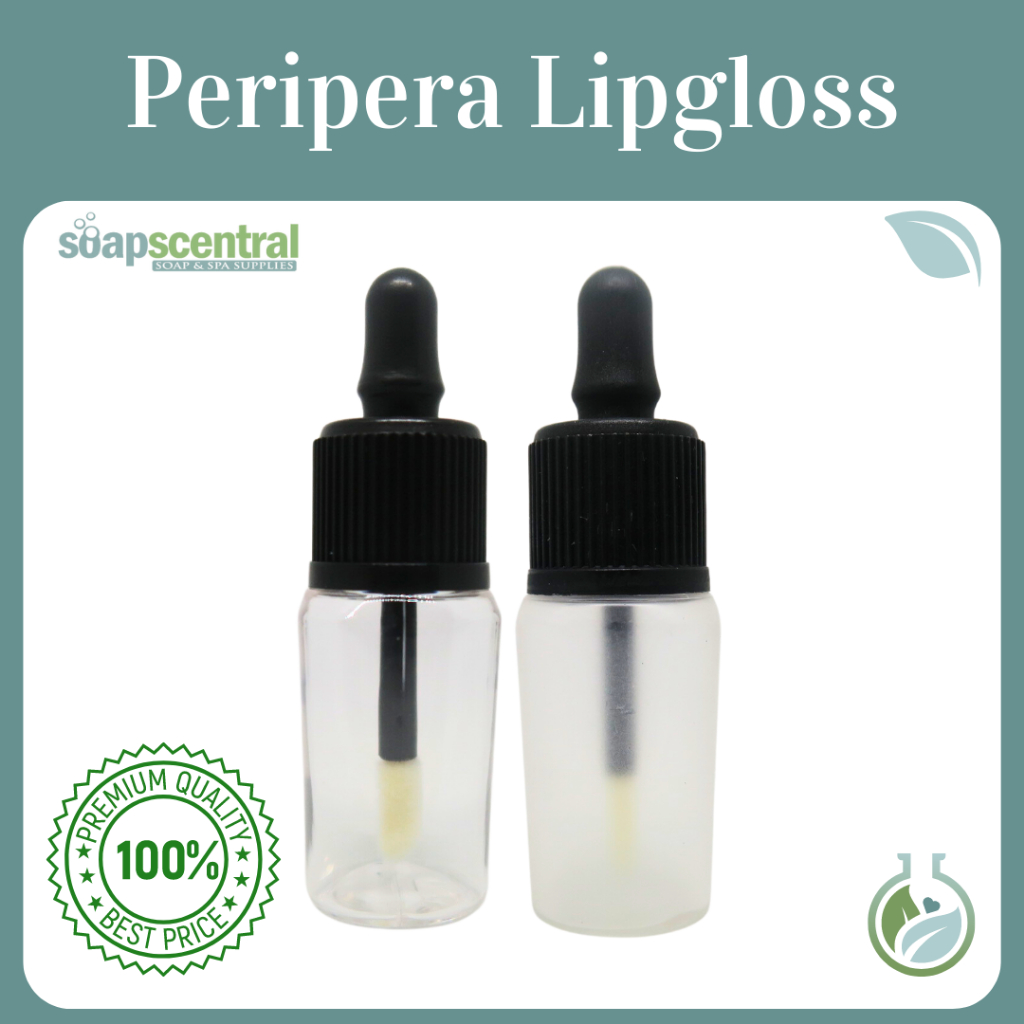 PERI-PERA k-pop kpop Lipgloss Bottle (Clear & Frosted Body) Cosmetic ...