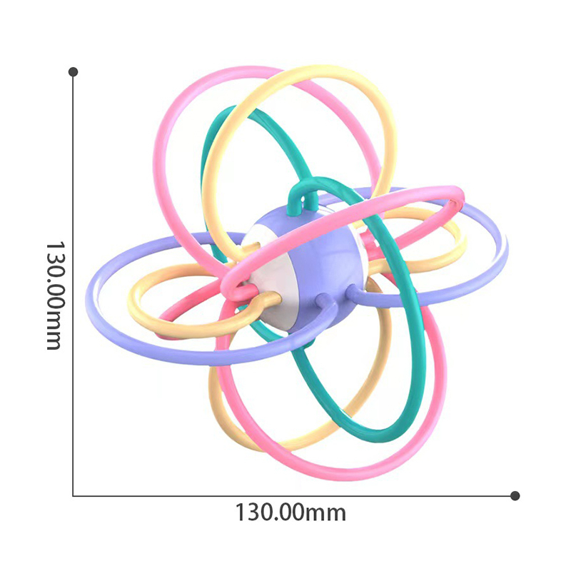 7pcs Infant Rattle Bite Teether Baby Teether Toy Hand Rattle Ball ...