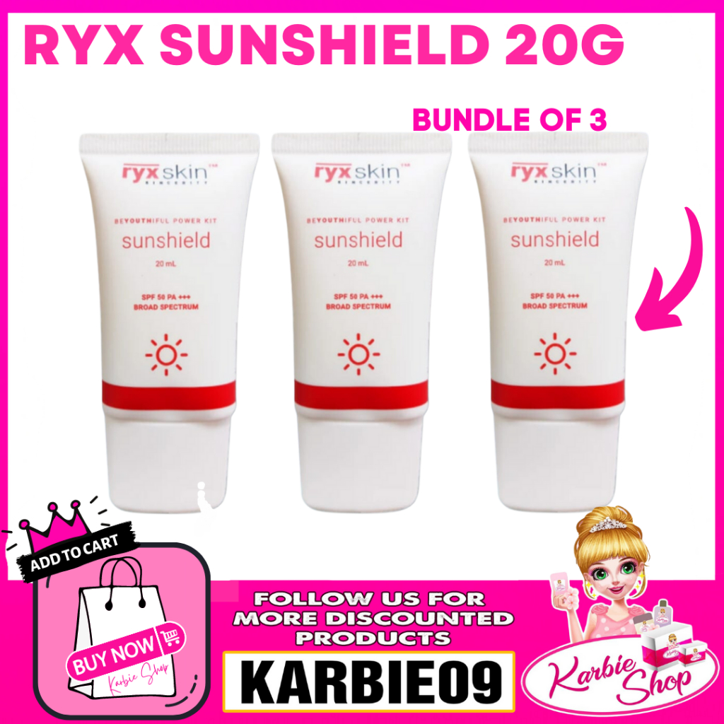 orig RYX SUNSCREEN/SUNSHIELD bundle of 3 New Formula | Shopee Philippines