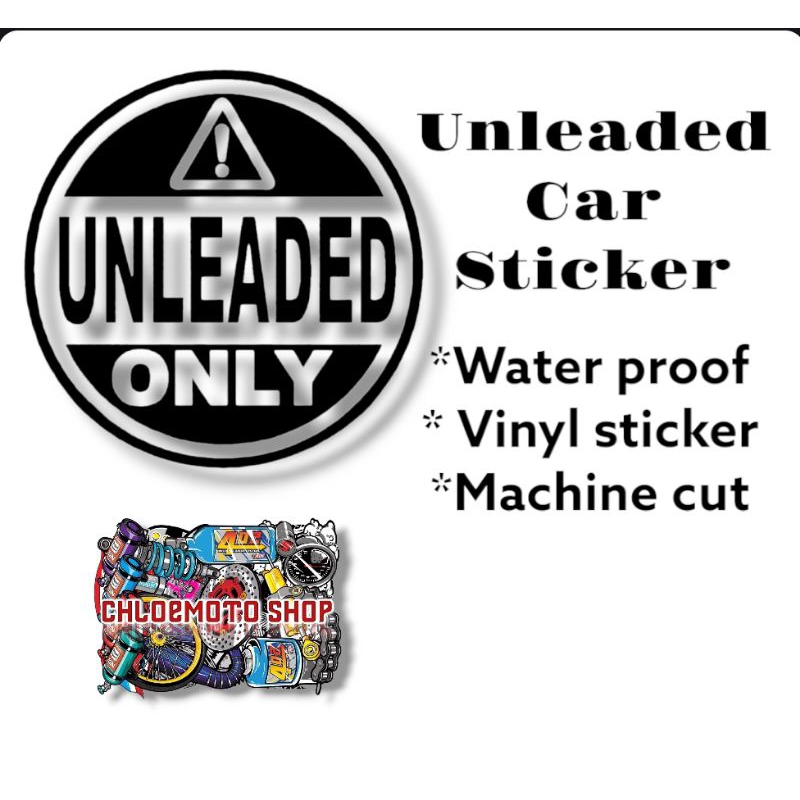 unleaded car and motorcycle sticker | Shopee Philippines