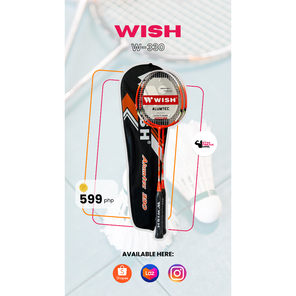 Wish Badminton Racket W-330 (Onhand) | Shopee Philippines