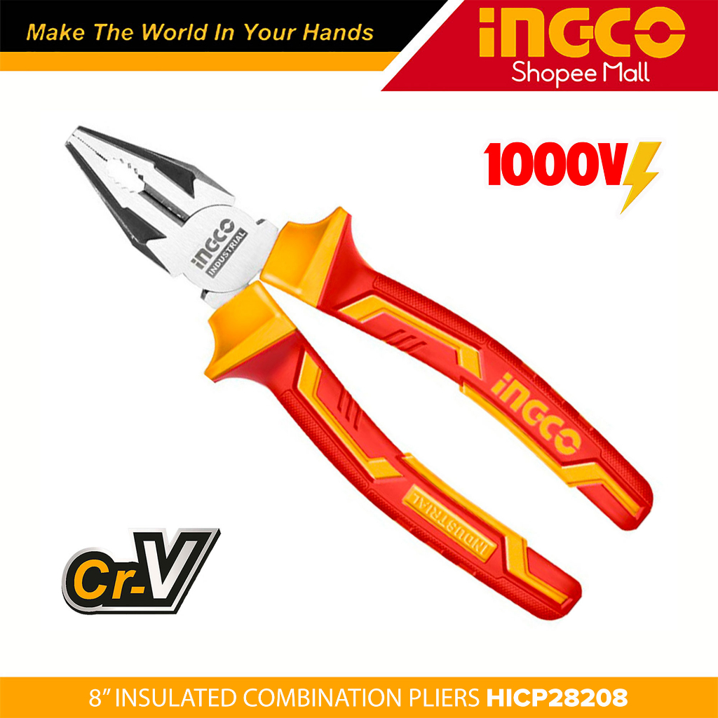 Ingco HICP28208 8" Insulated Combination Pliers _H | Shopee Philippines
