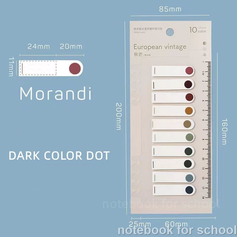 200pcs Colorful Sticky Notes Loose Leaf PVC Label Index Solid Color ...