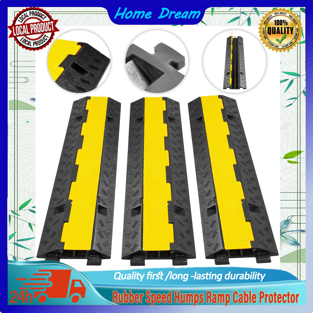 Cable Ramp Wire Protector (Yellow/Black) Rubber Humps Speed Bump One ...