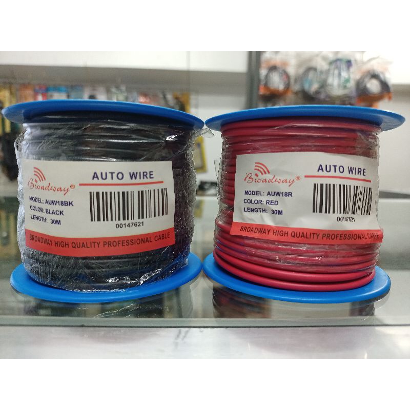 auto wire #18 red & black available 1 roll 30meter. | Shopee Philippines