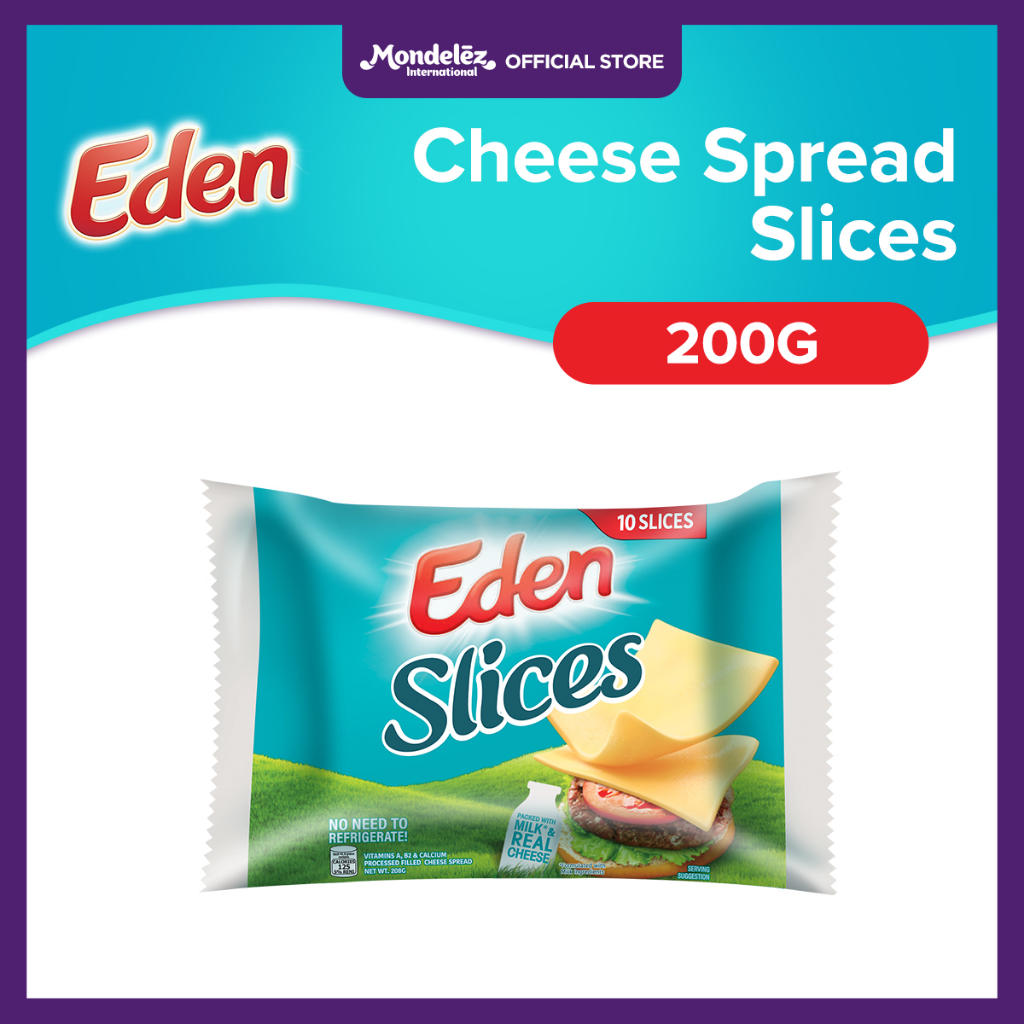 Eden 10 Slices - Processed Filled Cheese Spread 200g for Sandwiches ...