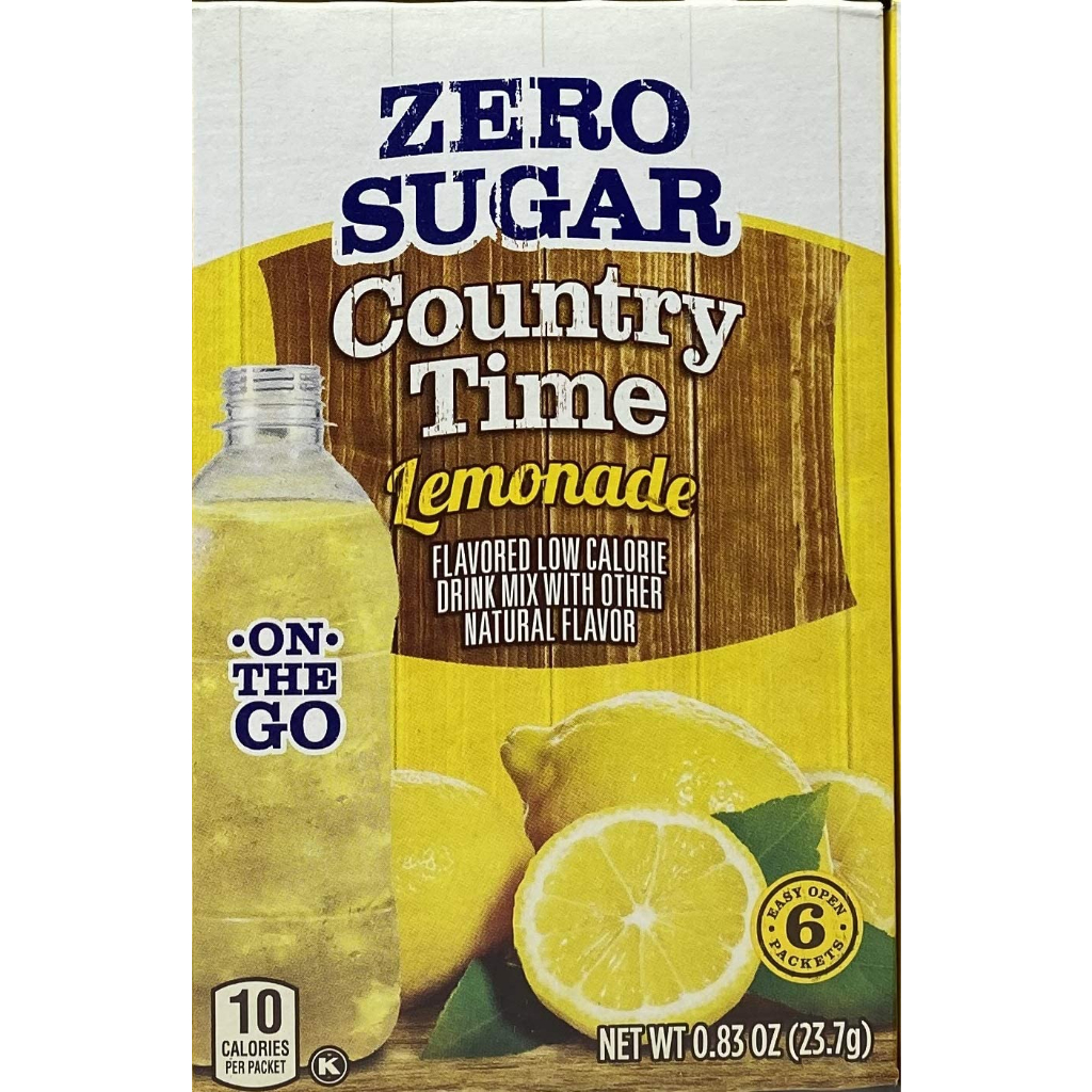 Country Time Zero Sugar Low Calorie Powder Drink Mix (6 packets ...