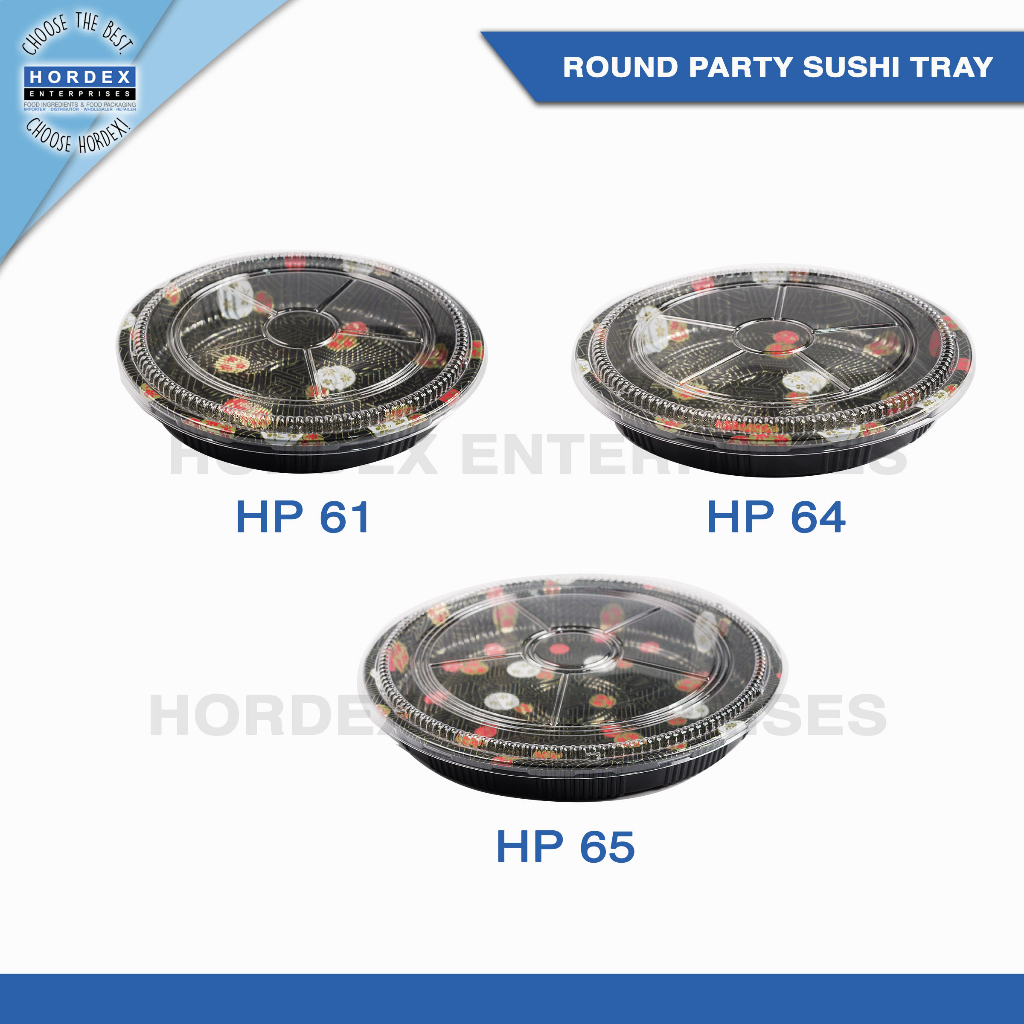 ROUND PARTY SUSHI TRAY PRINTED (1pc) | Shopee Philippines