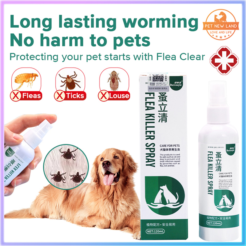 Pet New Land Pet flea spray Tick and flea spray 120ml Anti flea and ...