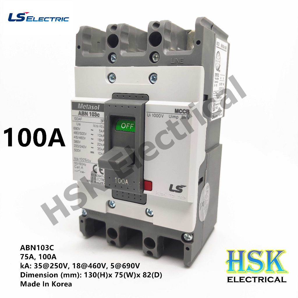 15A to 250A ABN 3pole LS Electric MCCB Molded Case Circuit Breaker ...