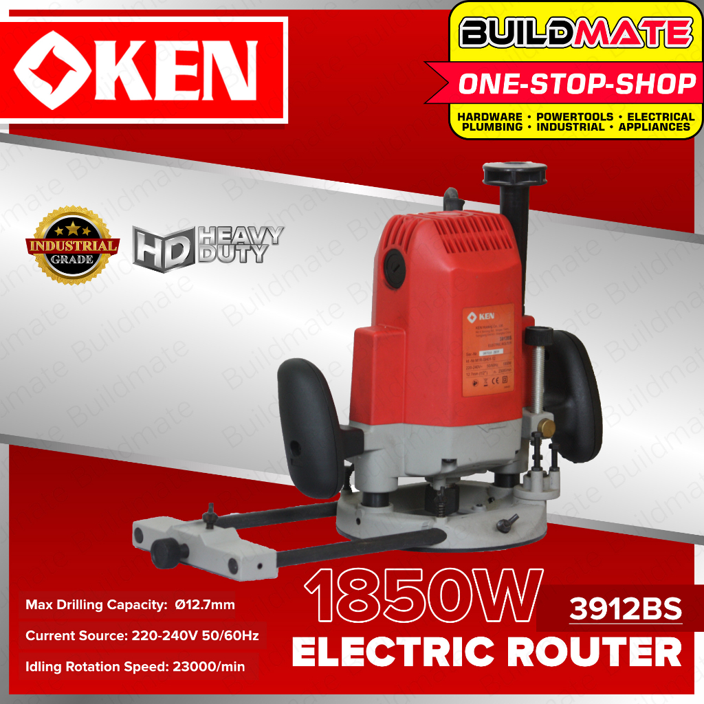 BUILDMATE Ken Electric Router 1850W 12.7mm Power Plunge Router ...
