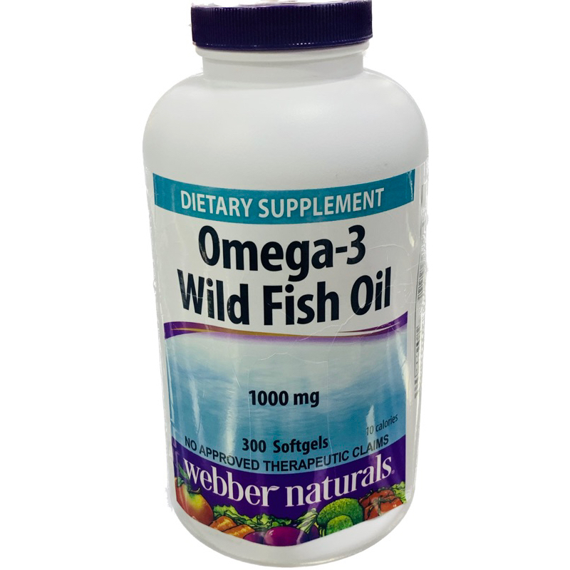 WEBBER OMEGA 3 WIld FISHOIL 1000MG 300 SoftGeLs BB 2027 | Shopee ...