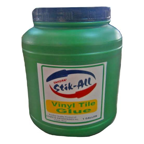 SAKURA STIK-ALL VINYL TILE GLUE 1 GALLON | Shopee Philippines