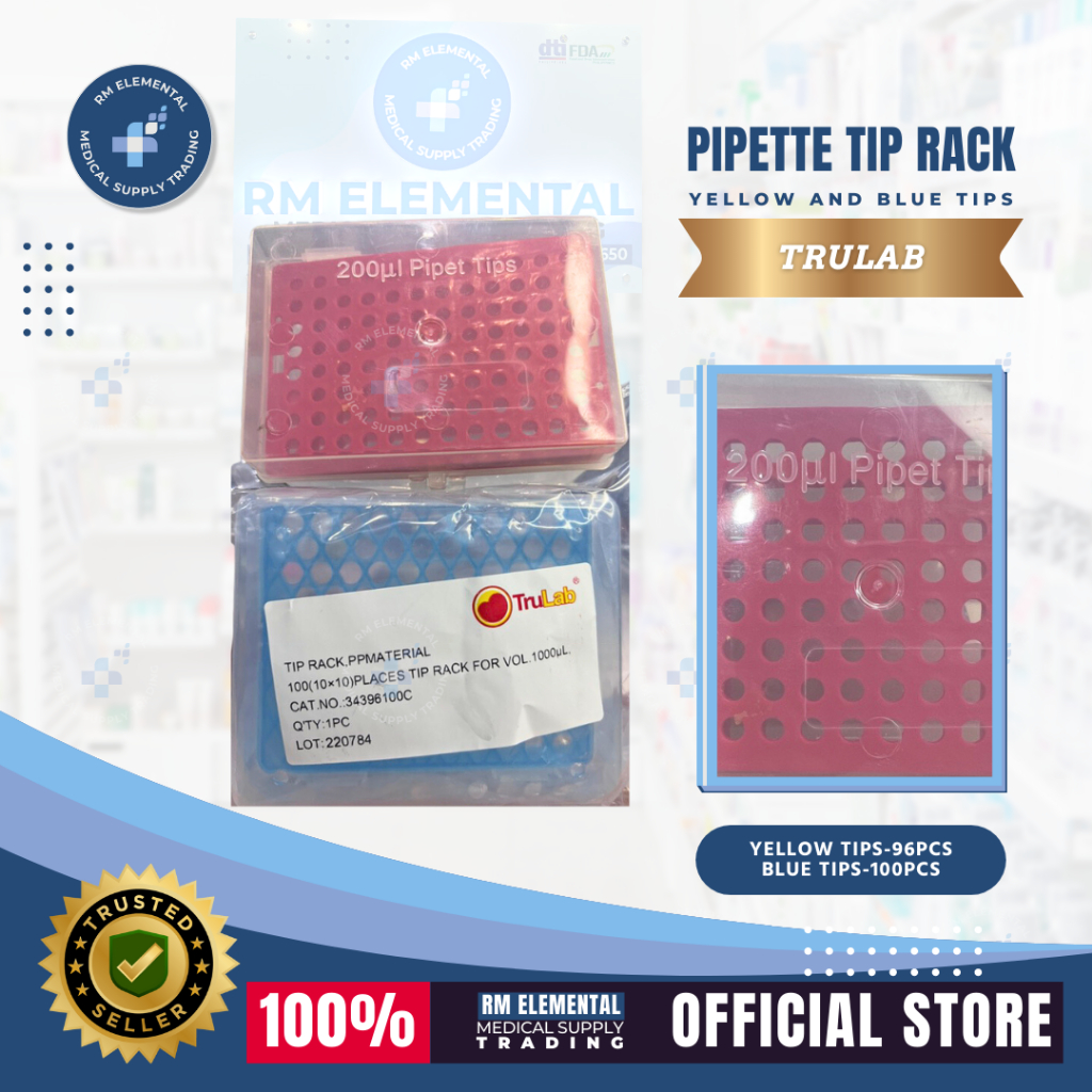 Pipette tip rack Blue and Yellow | Shopee Philippines