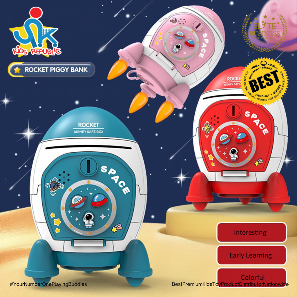 Rocket Money Box Coin With Big Space Cartoon Ornaments | Shopee Philippines