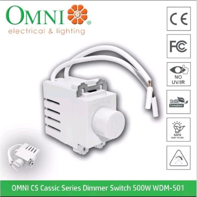 OMNI DIMMER SWITCH 500W CLASSIC SERIES WDM-501 SWITCH DEVICE ONLY PANG ...