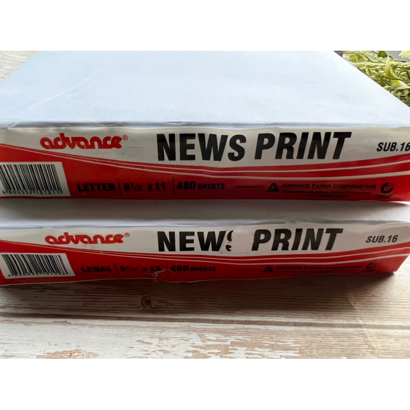 Advance Newsprint paper sub 16 480 sheets | Shopee Philippines
