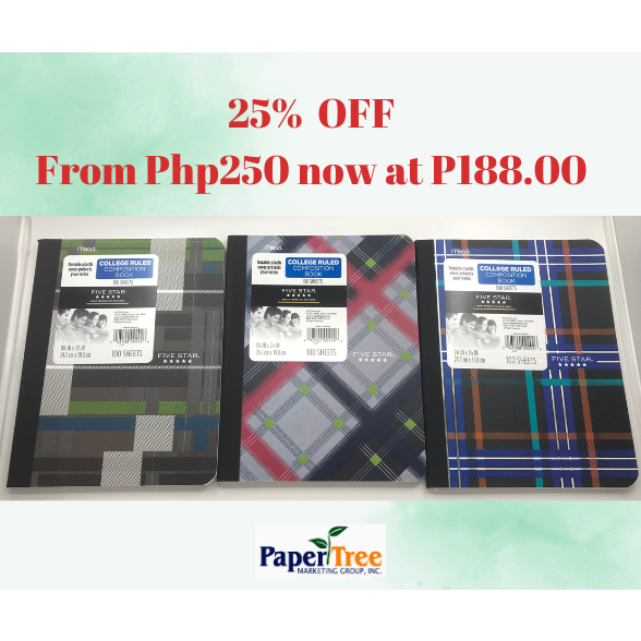 Mead Five Star Composition Notebook (CR) - 100 sheets | Shopee Philippines