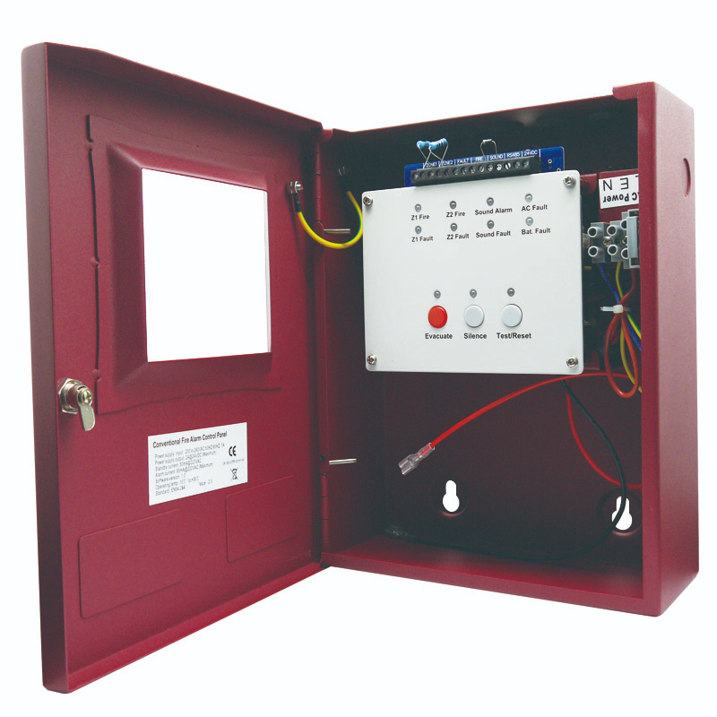 2/4/8/16 Zones Fire Alarm Control Panel with AC power input Fire System ...