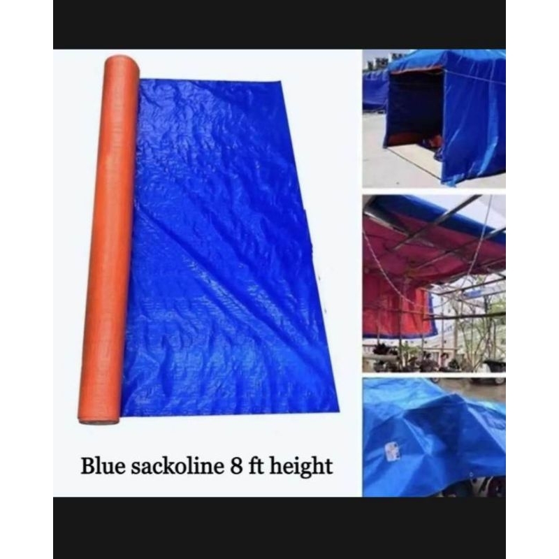 sold per yard ang haba, 8ft lapad super laminate blue/orange Sakolin ...