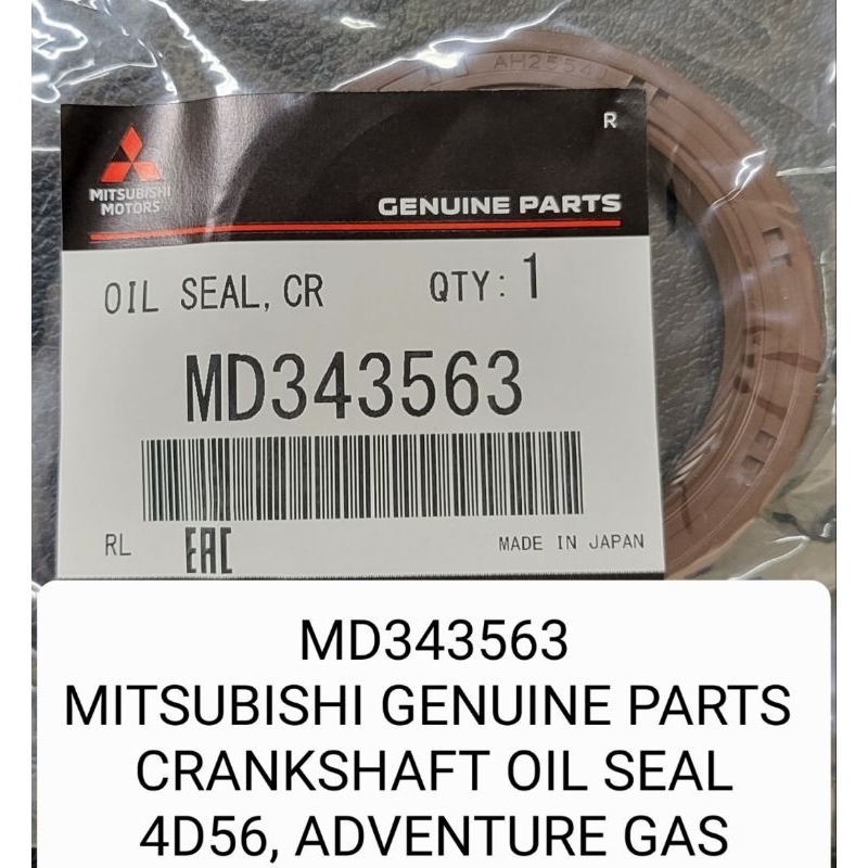 CRANKSHAFT OIL SEAL MITSUBISHI 4D56, ADVENTURE GAS (MITSUBISHI GENUINE ...