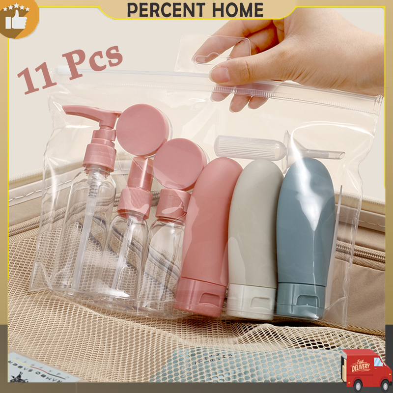 11pcs Travel Bottles Travel Kit Set Cosmetic Skincare Liquid Packaging ...