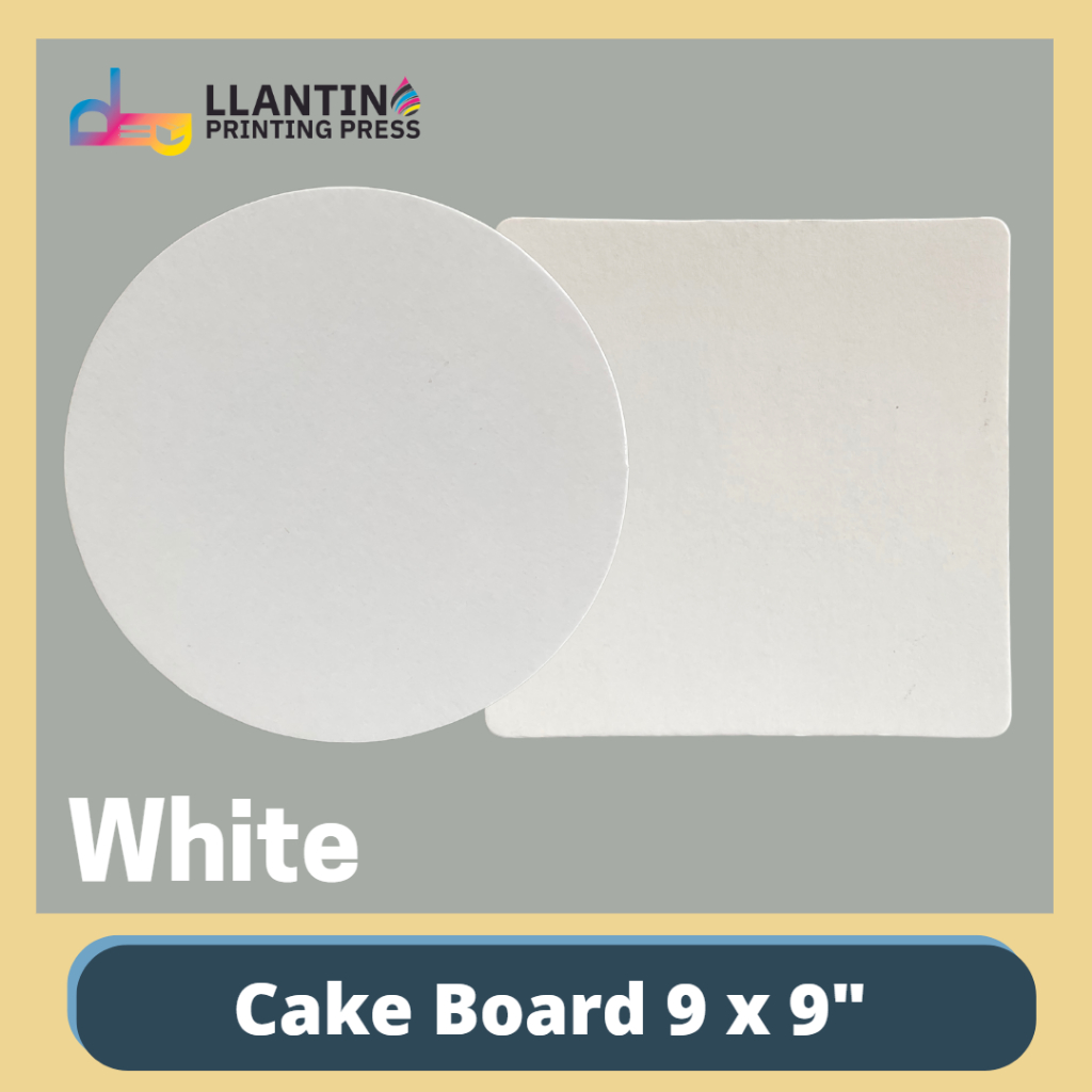 20 pcs Cake Board 9x9 Round and Square | White | Shopee Philippines