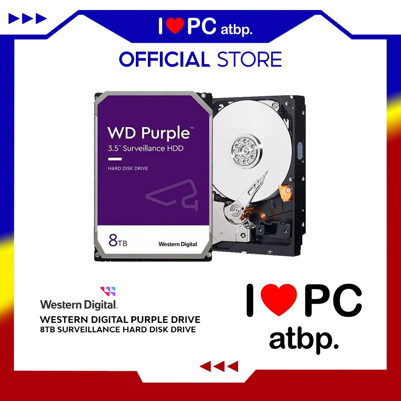 WD Purple 8TB CCTV Surveillance Hard Disk Drive SATA 3.5 WD84PURZ ...