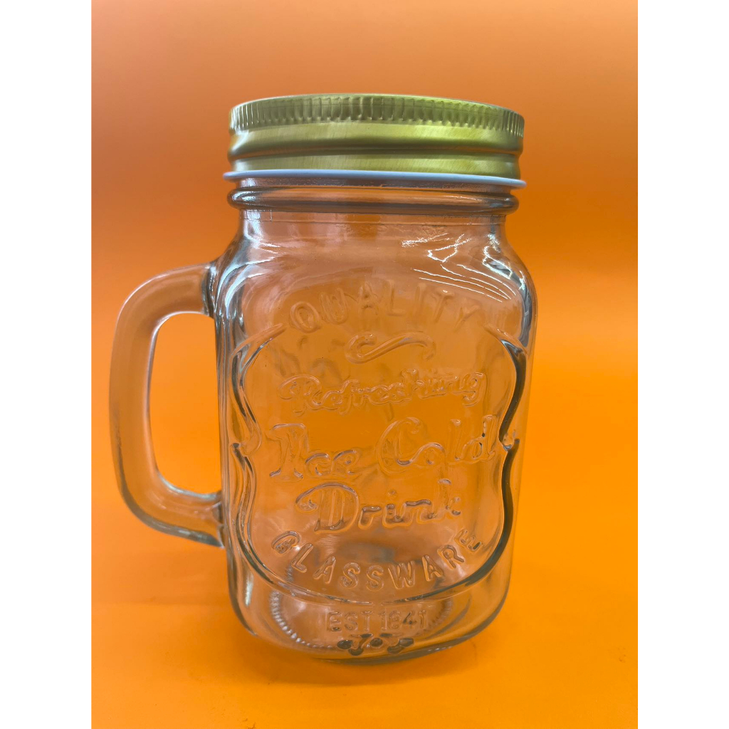 6Pcs 1841 Mason Jar Glass With Ice Cold Size 10.5CM X 7.6CM X13.3CM ...
