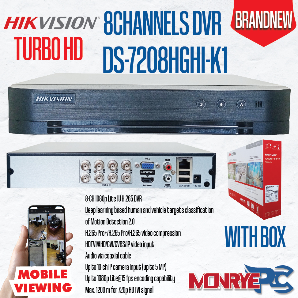 DVR - 8 Channel - HIKVISION - Brand New for CCTV System / Complete with ...