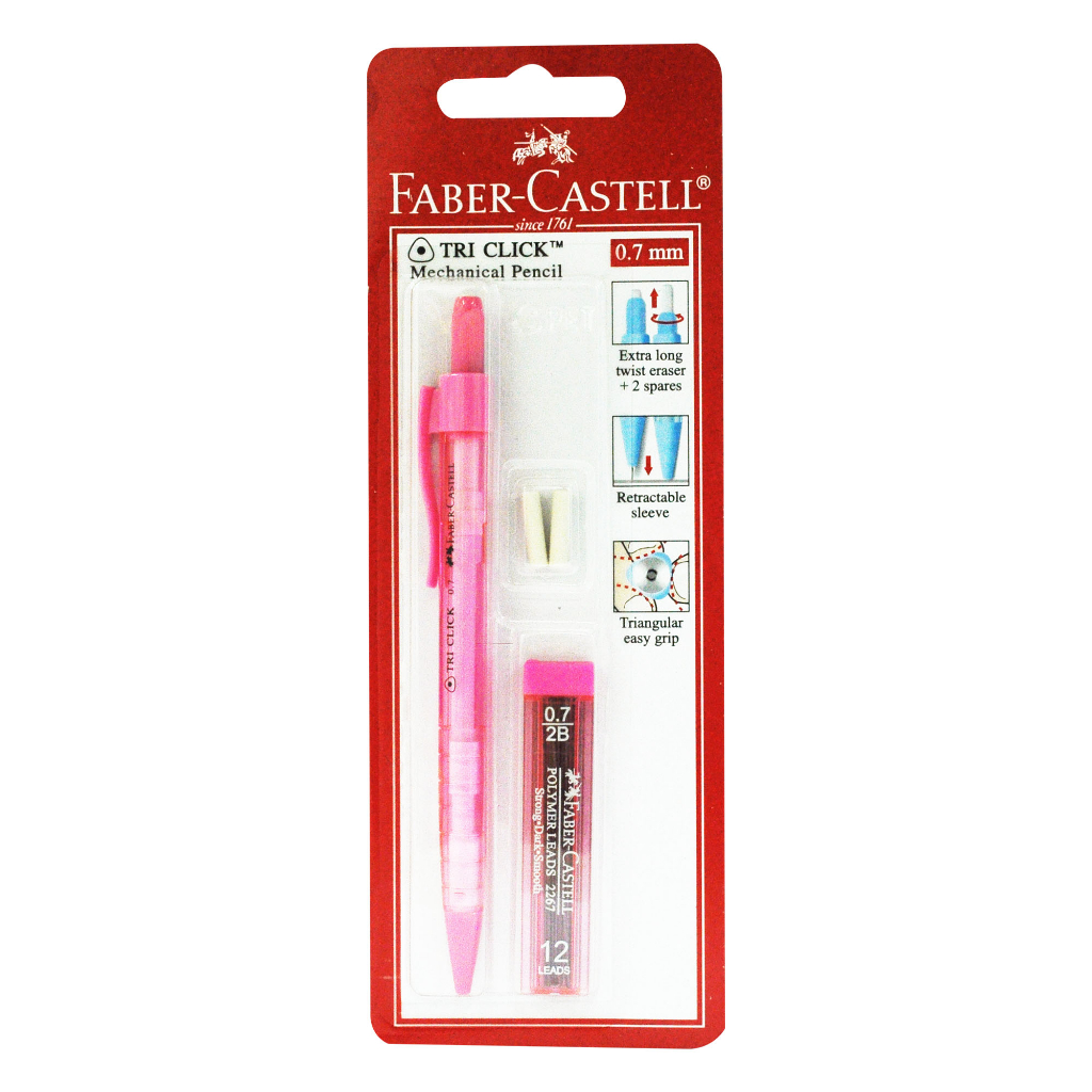 Faber-Castell TRI-CLICK 0.7 Mechanical Pencil Blister Card | Shopee ...