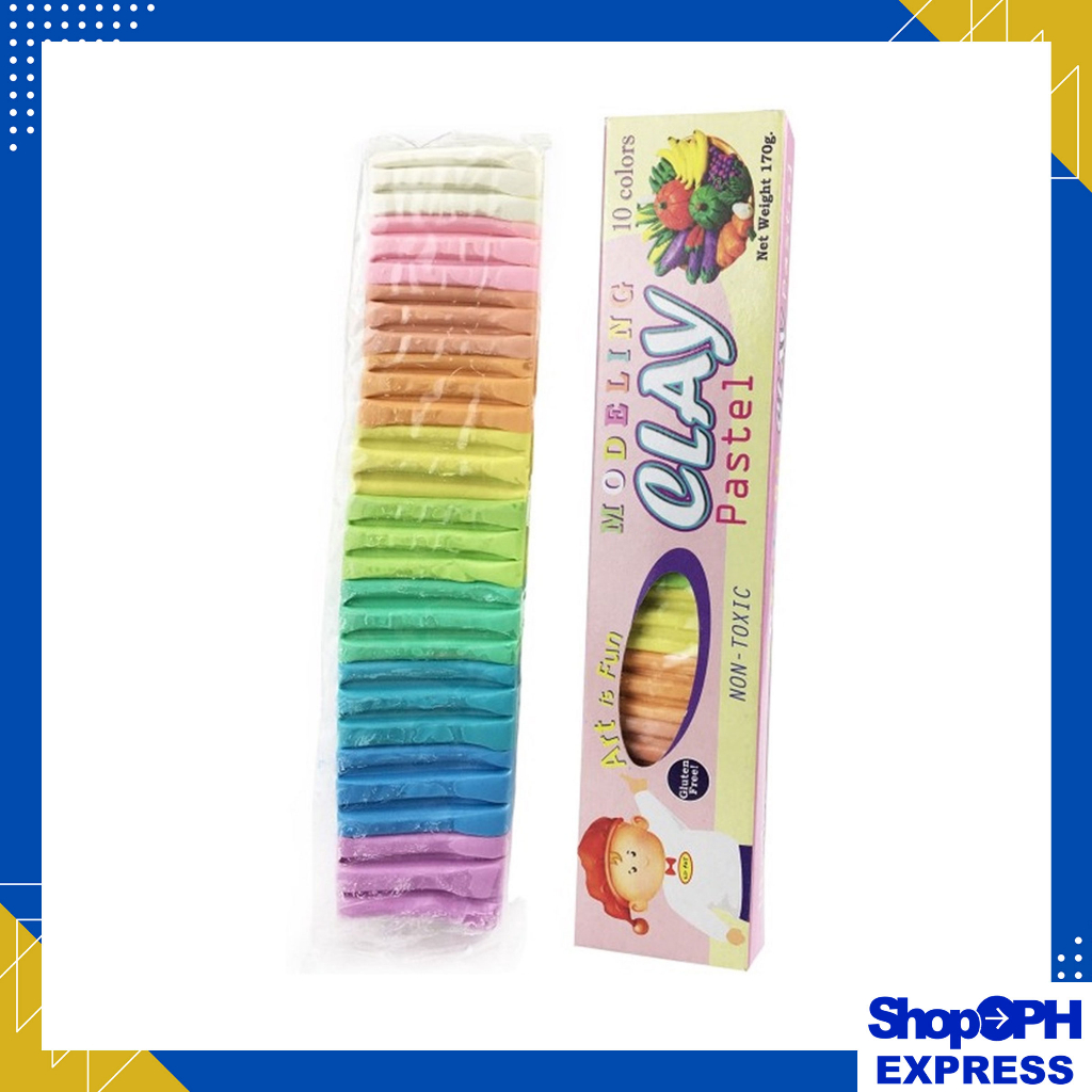 Kid Art Modeling Clay Non Drying Modeling Materials 120g Pastel Color ...