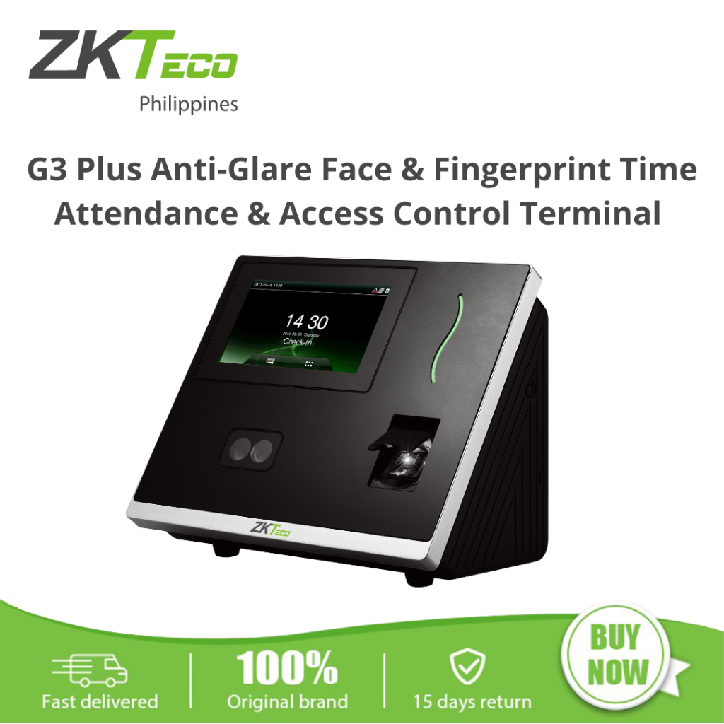 ZKTeco G3 Plus Anti-Glare Face & Fingerprint Time Attendance & Access ...